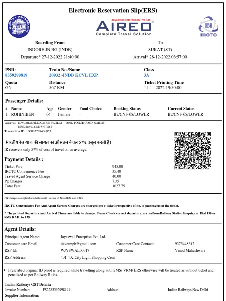 Train PDF | PDF | Identity Document