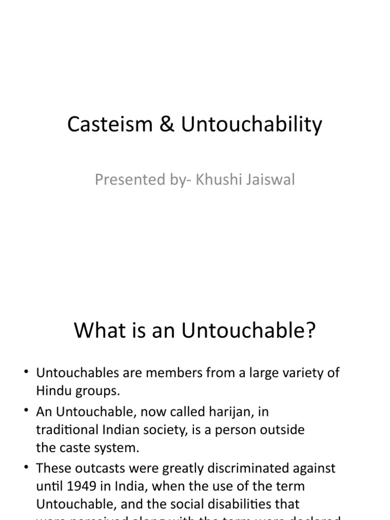 Casteism & Untouchability | PDF | Caste | Dalit