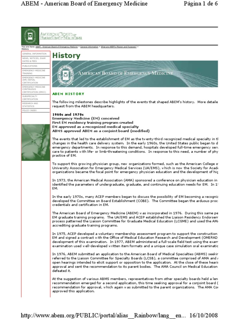 Abem History | Download Free PDF | Medicine | Test (Assessment)