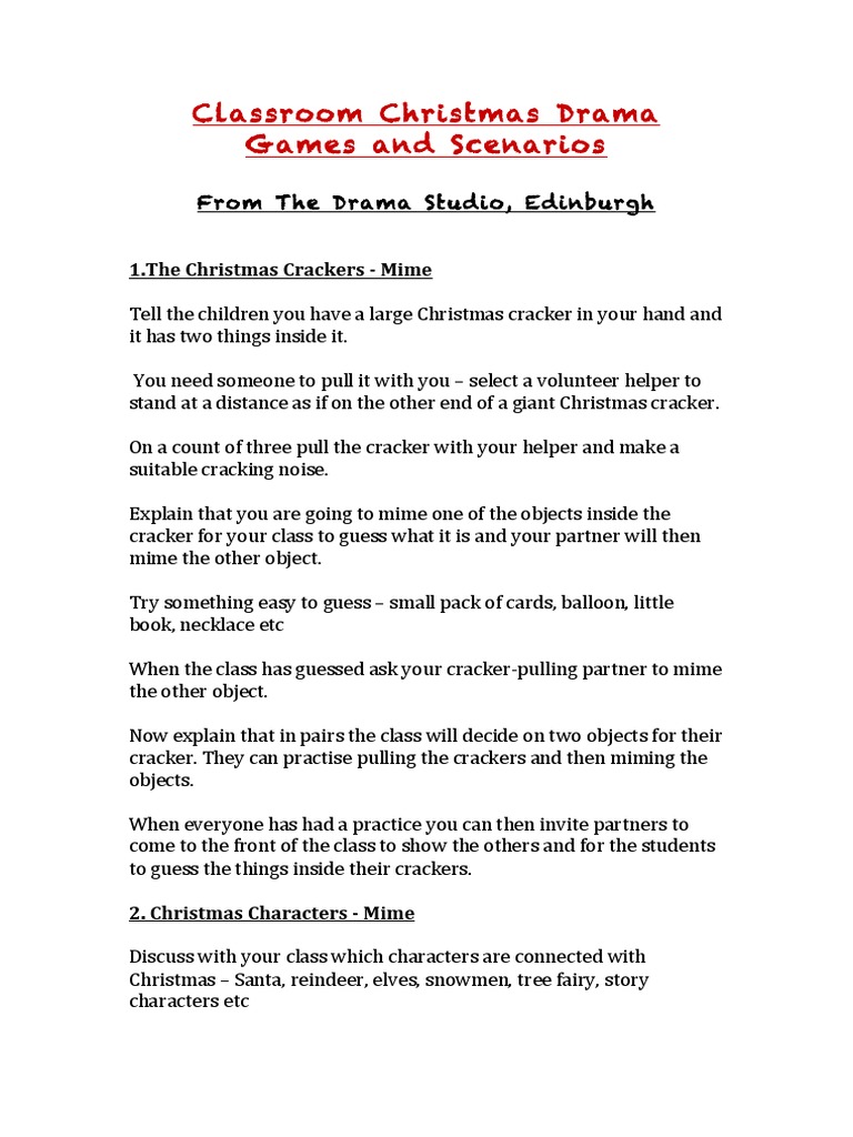 Christmas Classroom Activities | PDF | Santa Claus