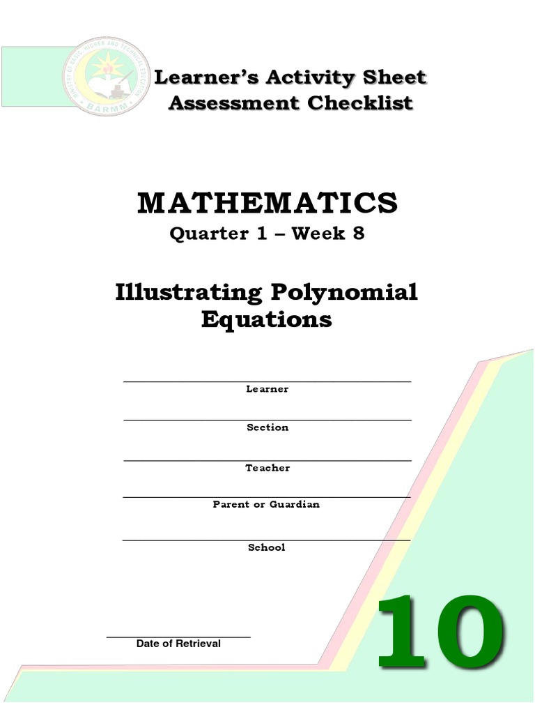 Mathematics: Illustrating Polynomial Equations | PDF | Equations | Polynomial