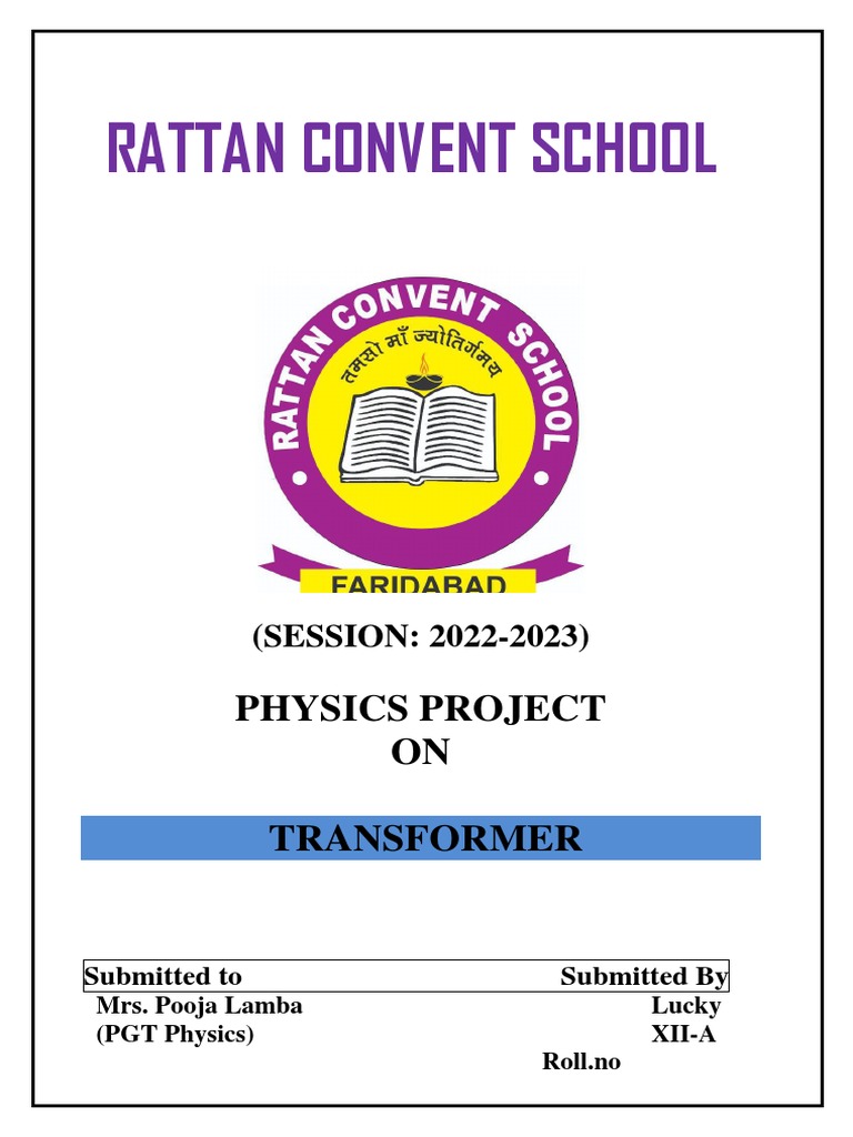 Step Down Transformer Project Report | PDF | Transformer | Inductor