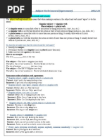 Class 9 Subject-Verb Concord Rules | PDF | Plural | Verb