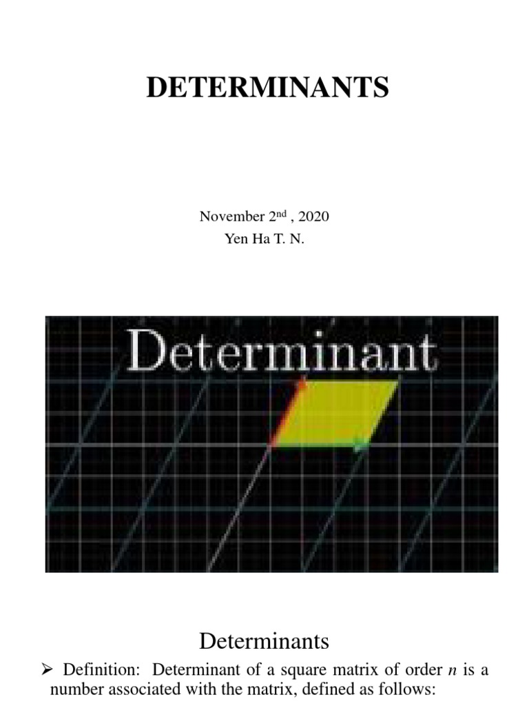 Unit07 Determinants | Download Free PDF | Determinant | Algebra