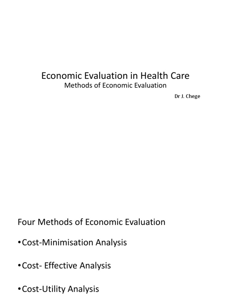 Economic Evaluation in Health Care,,,,,Methods - Handout. | PDF ...