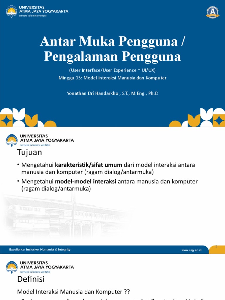 Minggu 05 UIUX - Model Interaksi | PDF