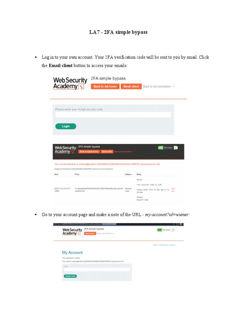 LA7 2FA Simple Bypass | PDF