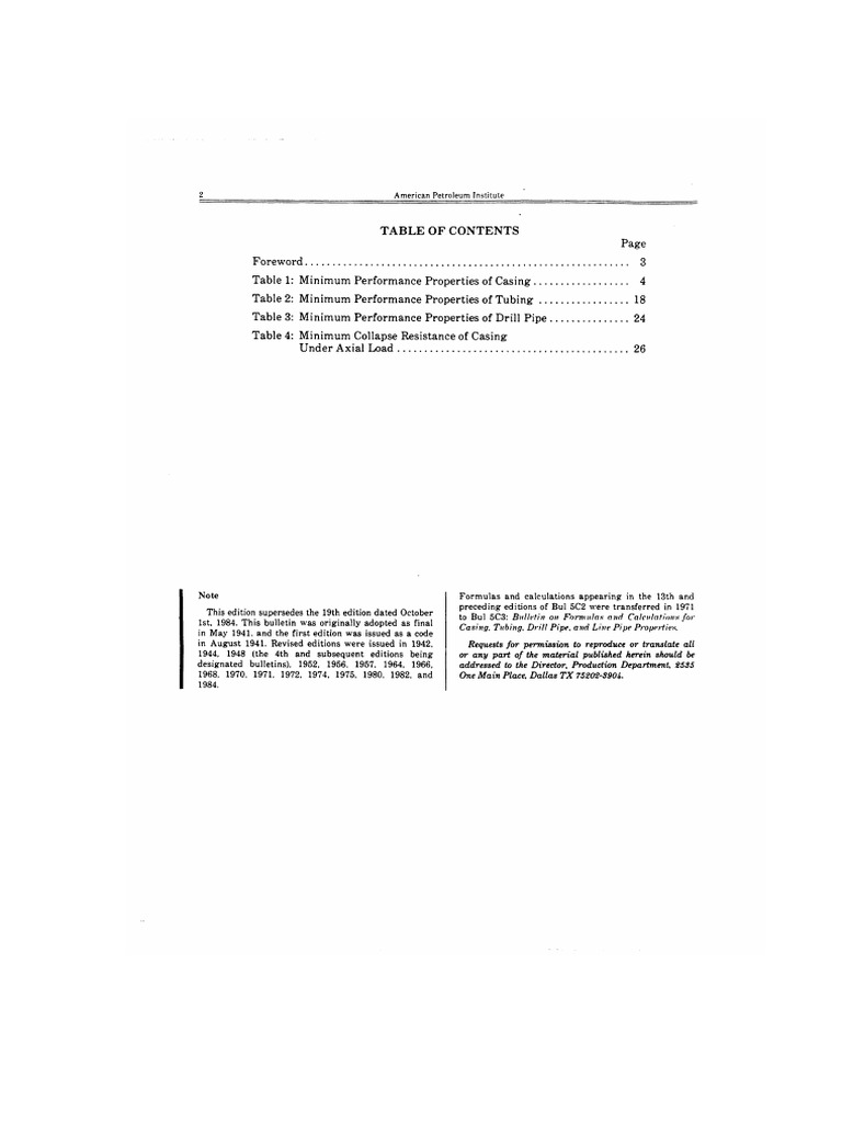 API Bul 5C2 Buttetin of C&T&D | PDF