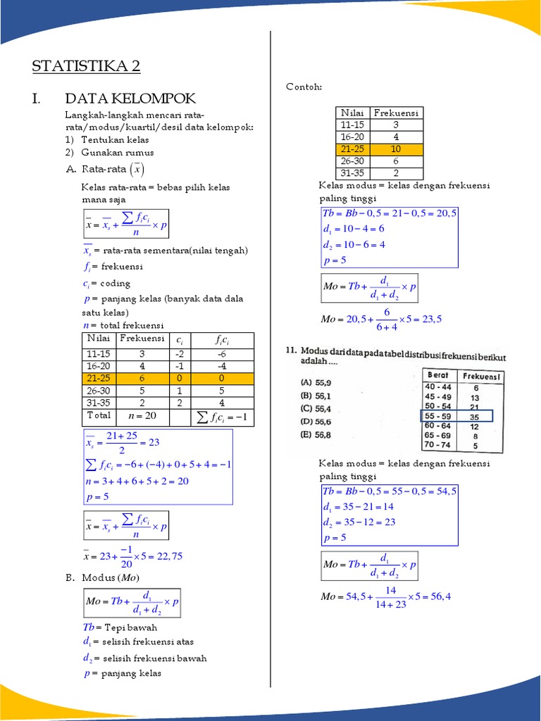 Statistika Data Kelompok | PDF