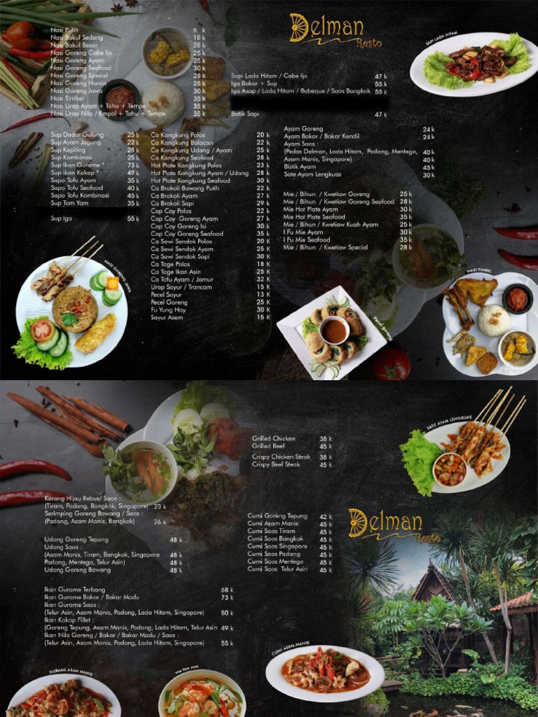 Delman Resto Menu 2 | PDF