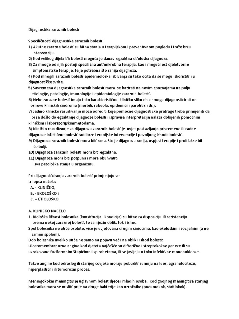 Dijagnostika Zaraznih Bolesti | PDF
