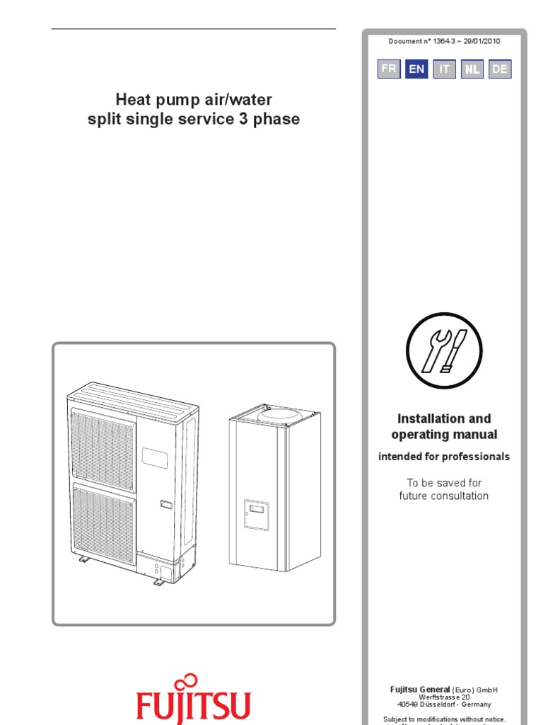 Fujitsu Water Stage High Power Service Manual 2 | PDF | Heat Pump | Hvac