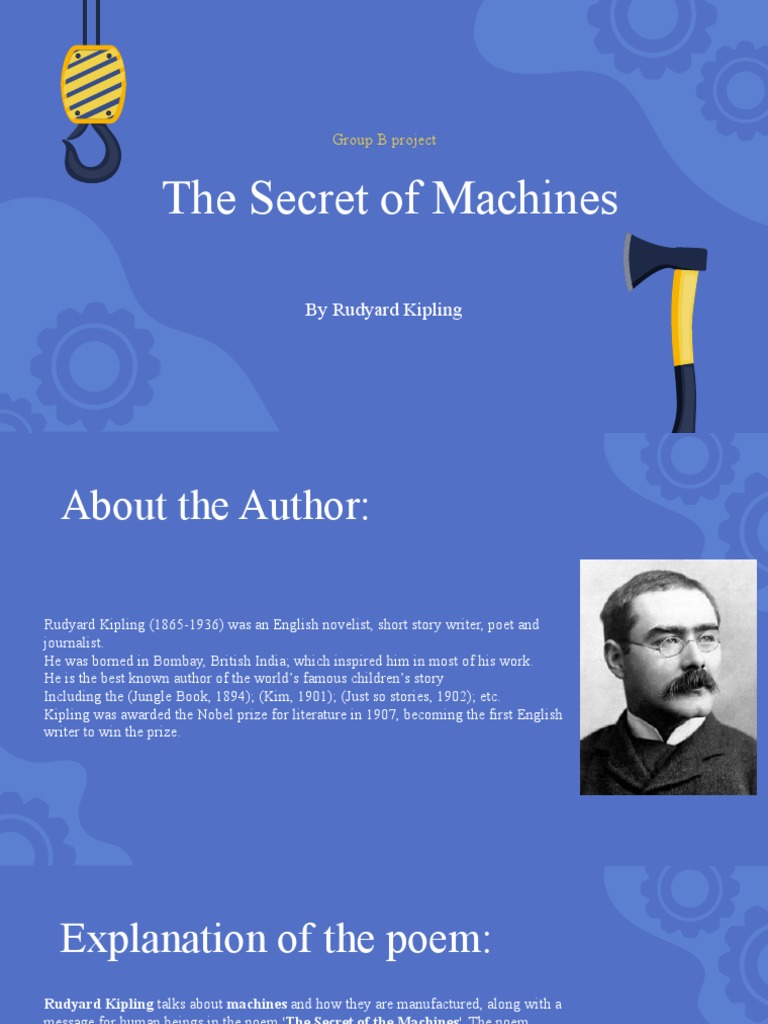Secret of Machines 1 | PDF | Rudyard Kipling | Human