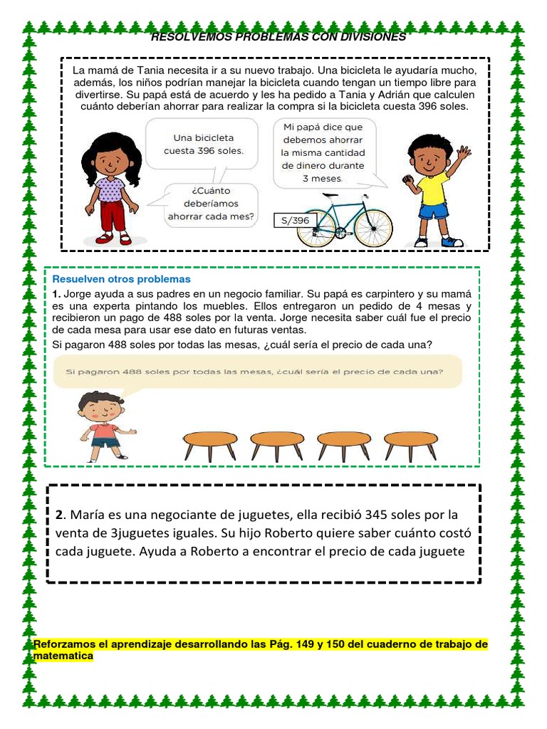 Ficha RESOLVEMOS PROBLEMAS CON DIVISIONES | PDF