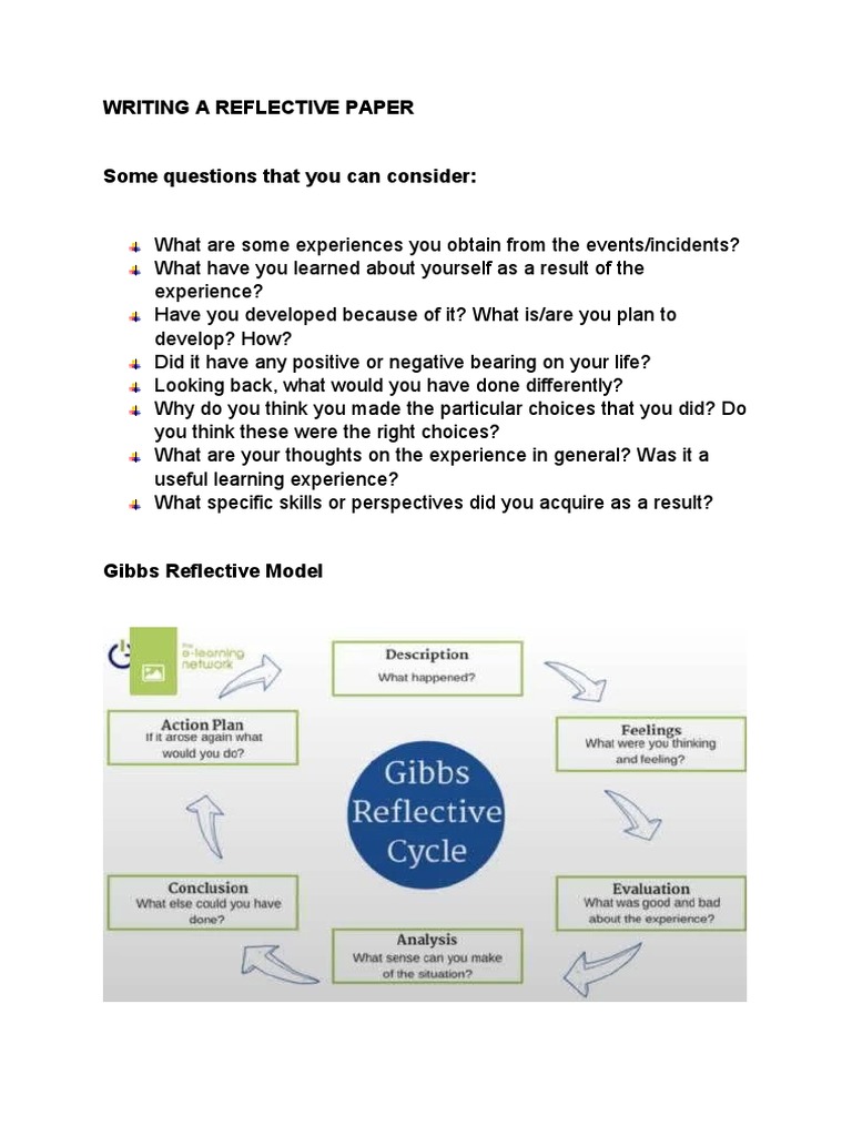 Guide To Write Reflective Paper | PDF | Experience | Learning
