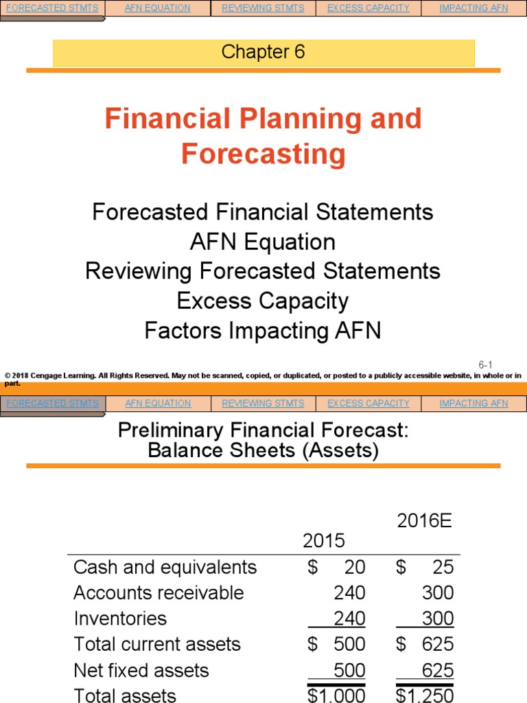 Chapter 5-Financial Planning and Forecasting | PDF | Balance Sheet ...