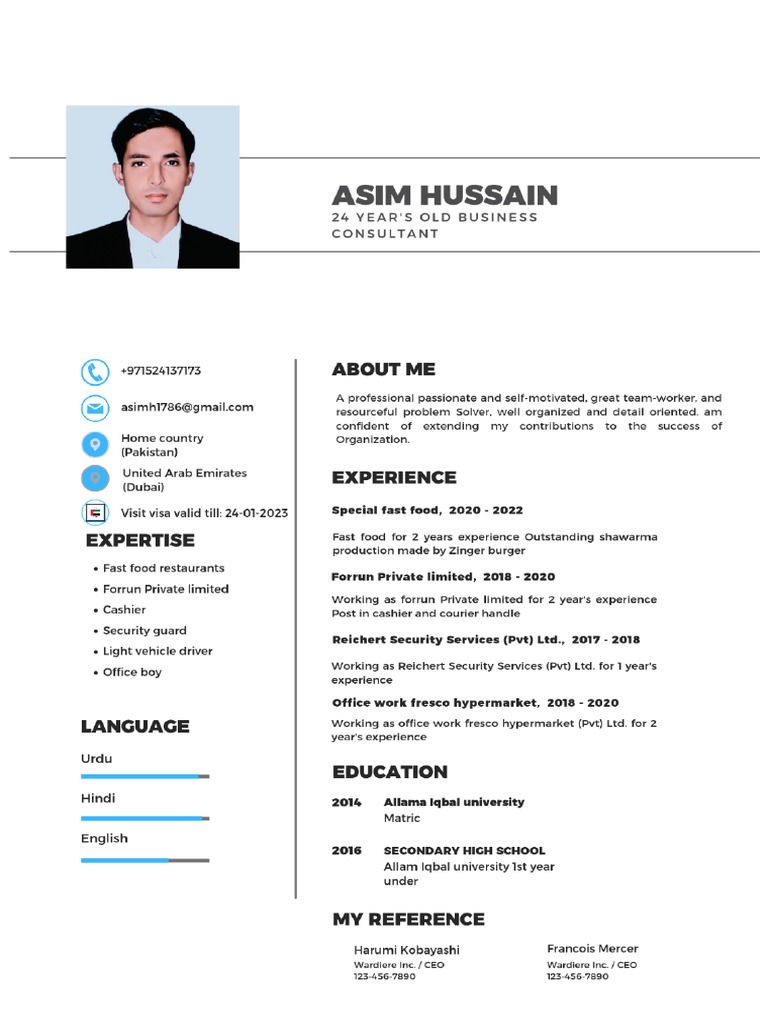 Asim Hussain CV | PDF