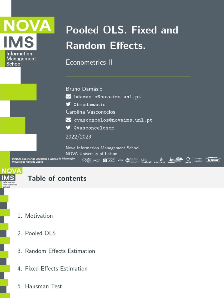 3 - Panel Data | PDF | Fixed Effects Model | Ordinary Least Squares