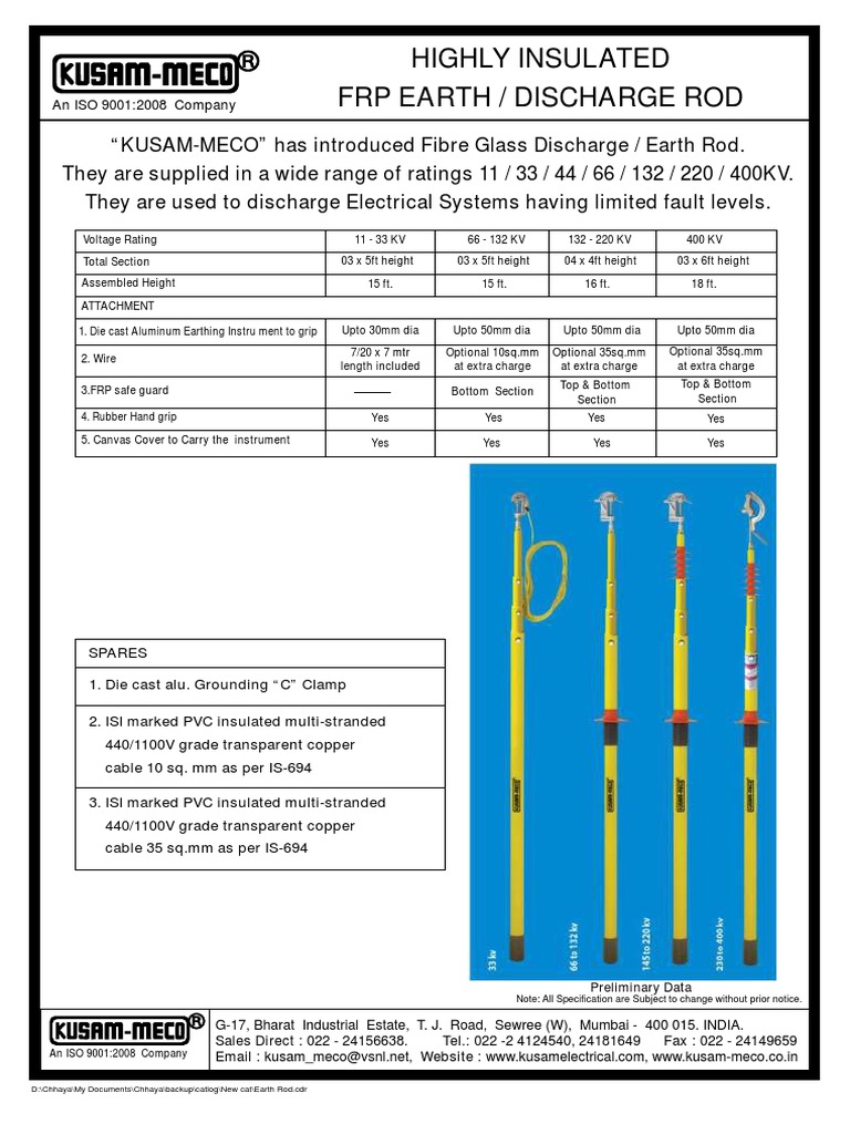 Discharge Rod | Download Free PDF | Insulator (Electricity ...