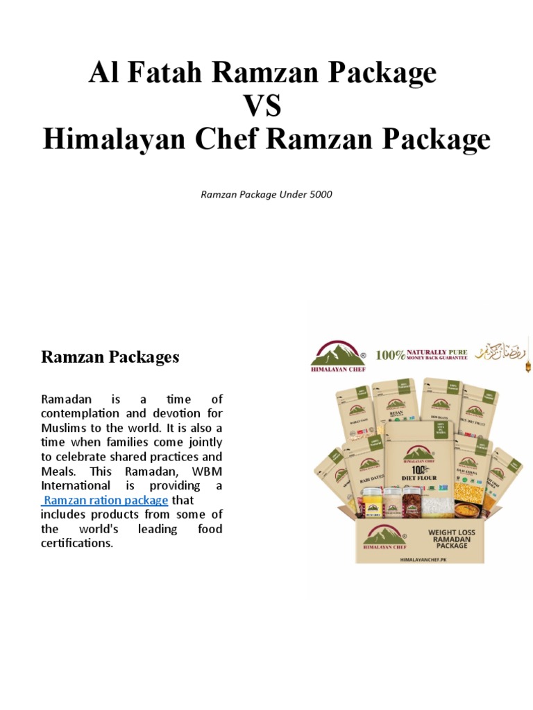 Al Fatah Ramzan Package V.9743604.powerpoint | PDF