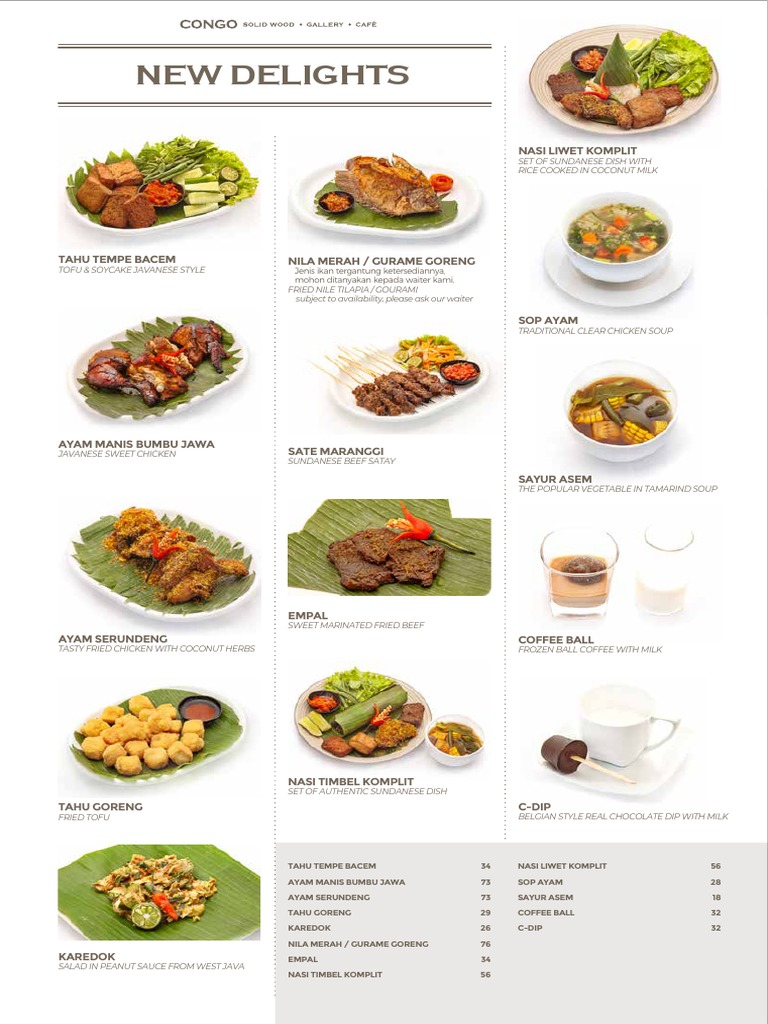 CONGO Menu 2019 | PDF | Pancake | French Fries