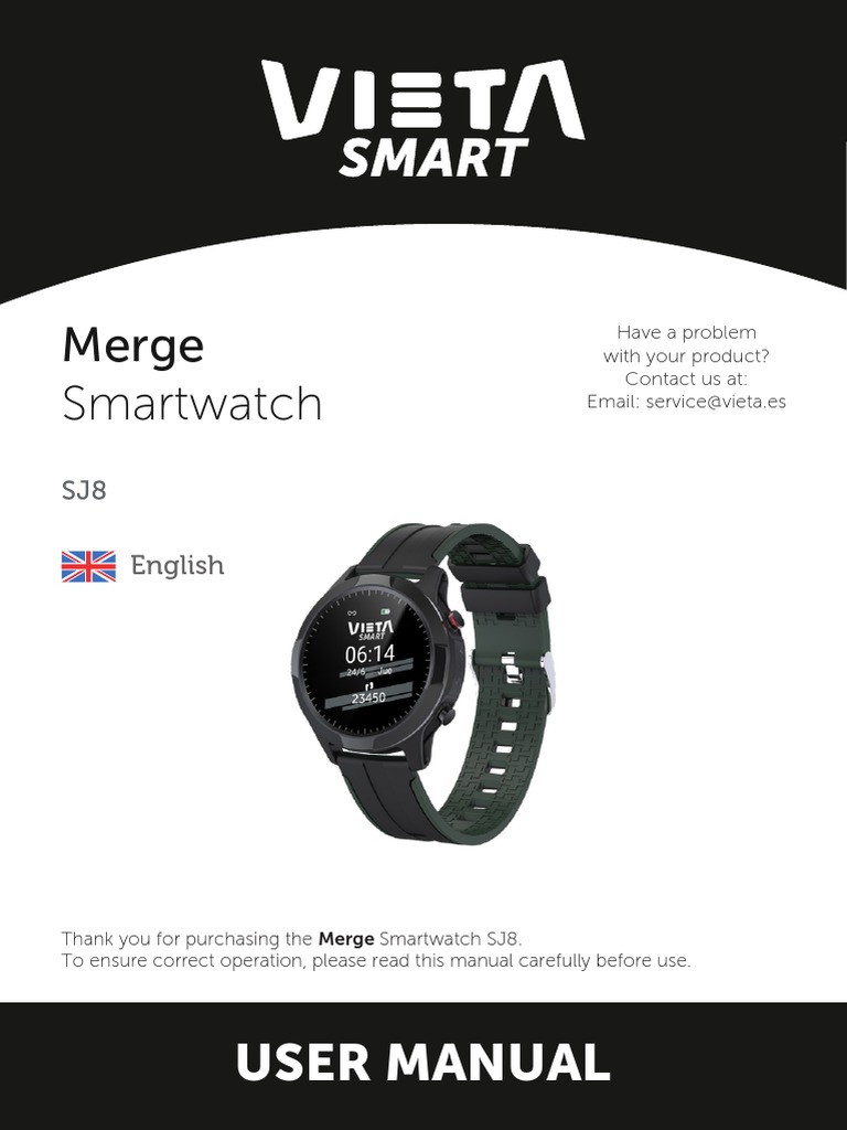 Vieta Smart SJ8 Merge Smartwatch Users Manual EN | PDF | Smartwatch ...