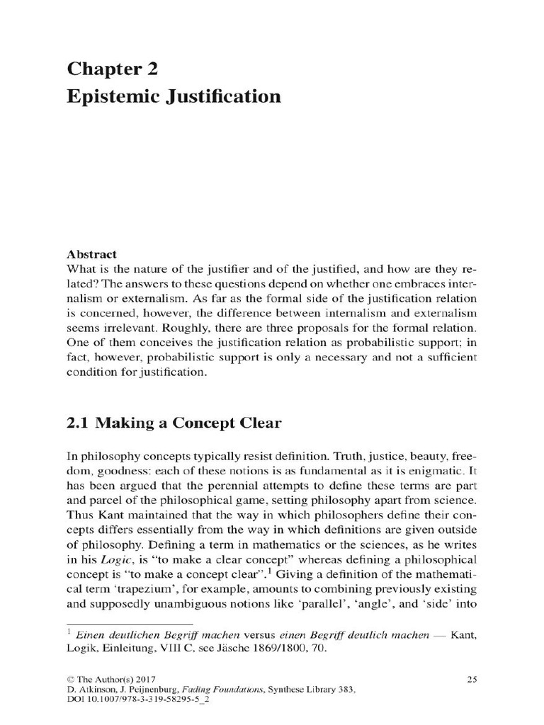 Epistemic Justification | PDF