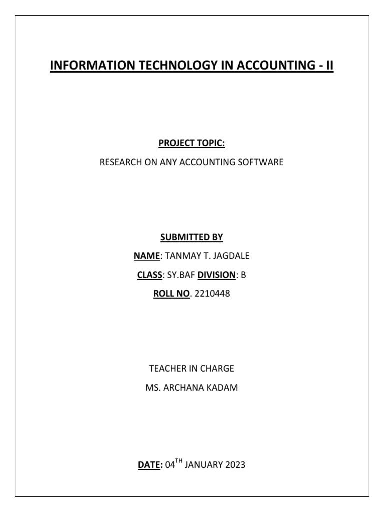Information Technology in Accounting 1 | PDF | Invoice | Computing