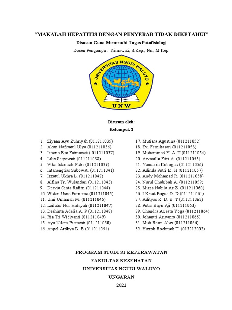 Kelompok Patofi - Hepatitis. | PDF