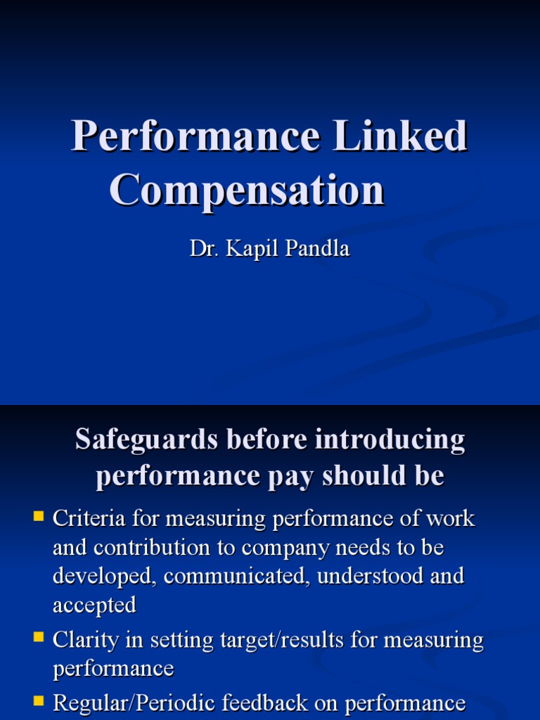 Performance Linked Compensation | Download Free PDF | Employment ...