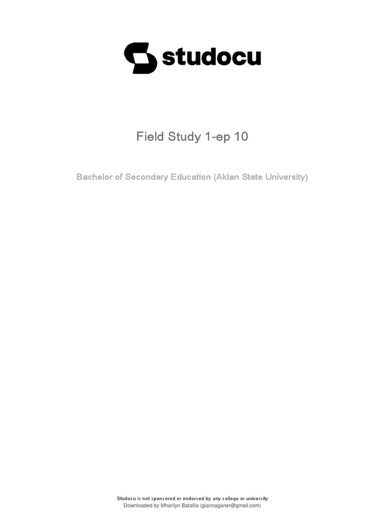 Field Study 1 Ep 10 | PDF | Teaching Method | Teachers