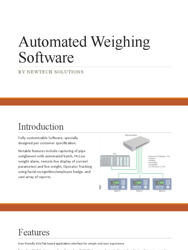 Automated Weighing Software Overview | PDF | User Interface | Software