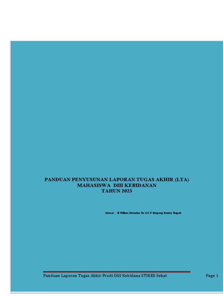 Panduan Penyususan Lta 2023 | PDF | Karier & Perkembangan | Kesehatan Holistik