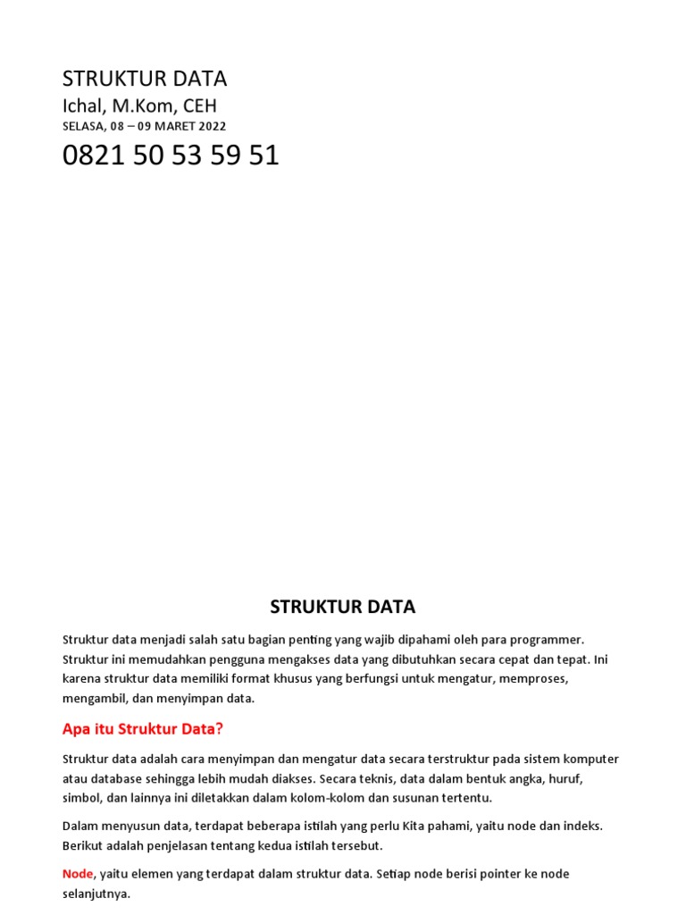 Struktur Data Pertemuan1 | PDF