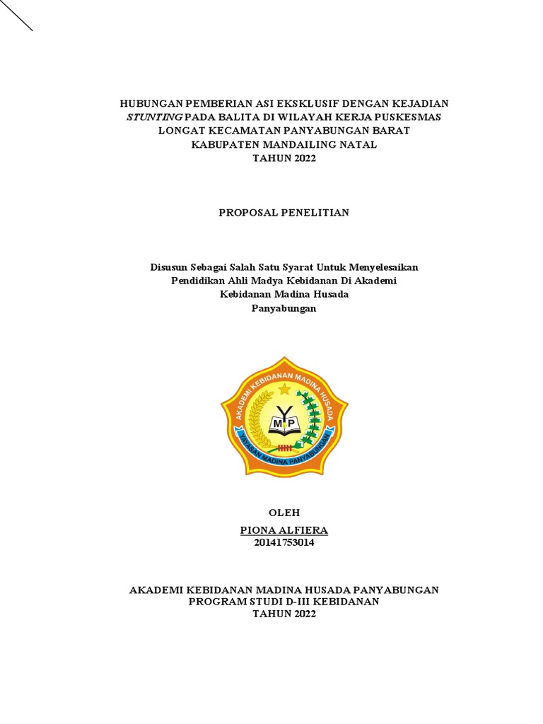 Proposal Penelitian Piona Siap | PDF