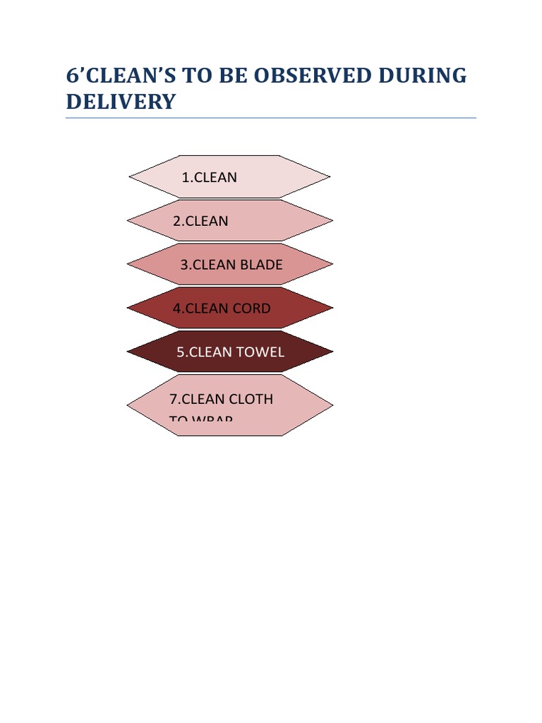 6 Cleans To Be Observed During Delivery | PDF