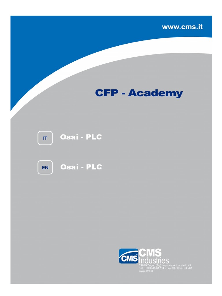 Plc Programming And Debugging Guide For Osai Cnc Systems Pdf Programmable Logic Controller 7525
