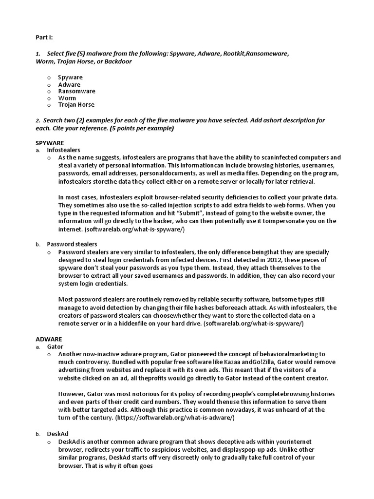 Sia 06 Task Performance 1InfoSec | PDF | Malware | Ransomware