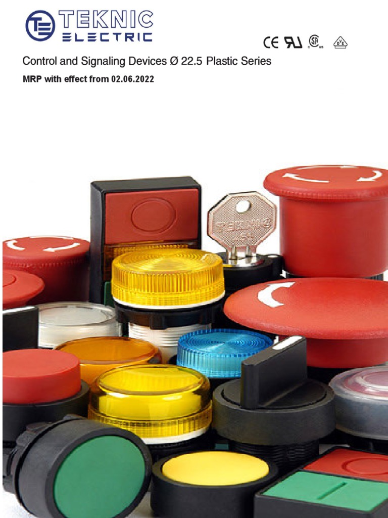 Teknic Indicator Lamps Catalogue | PDF | Light Emitting Diode | Switch