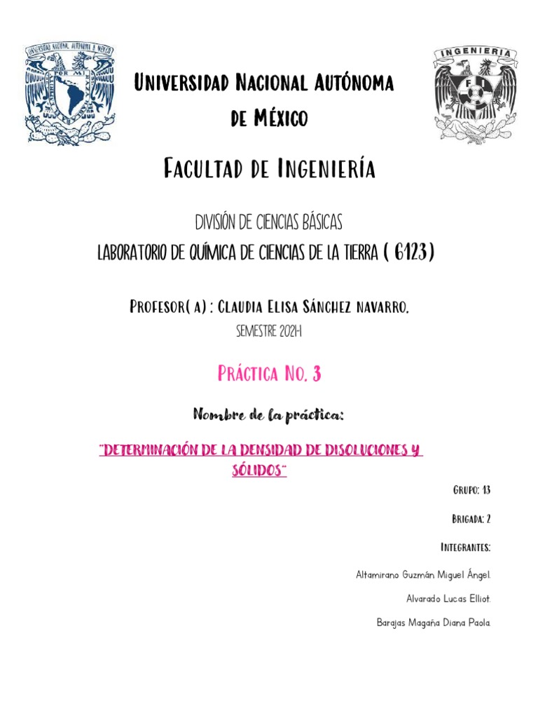 Igada#2.determinacion de La Densidad de Disoluciones y Solidos | PDF ...