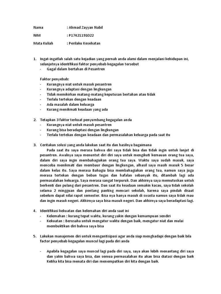 Ahmad Zayyan Nabil - Perkes | PDF