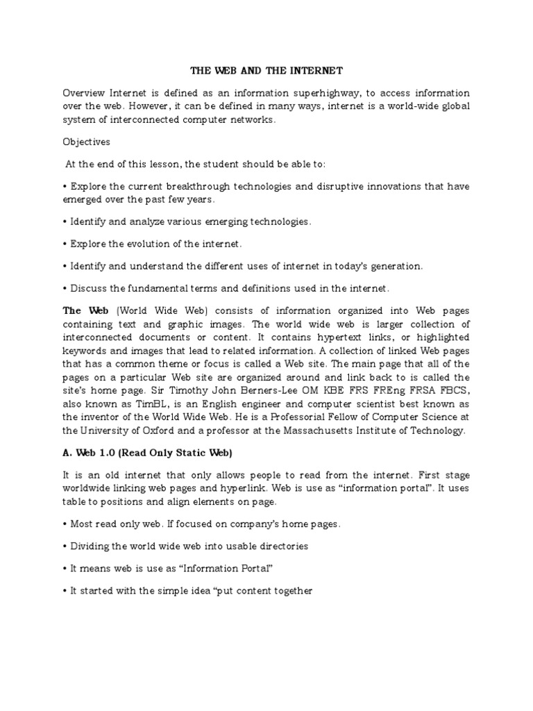 Module 2. The Web | PDF | World Wide Web | Internet & Web