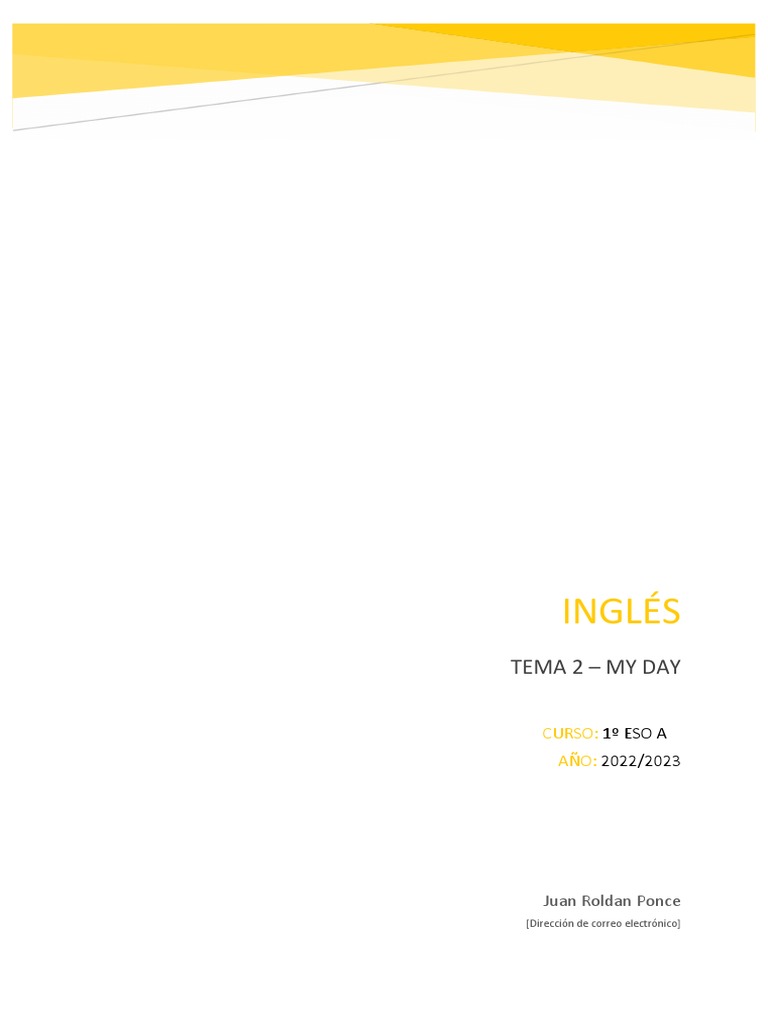 Apuntes Tema 2 Ingles | PDF