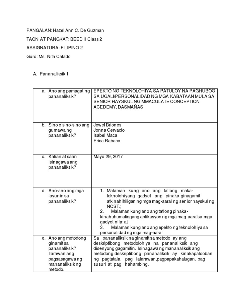 Fil 2 - Takdang Aralin | PDF