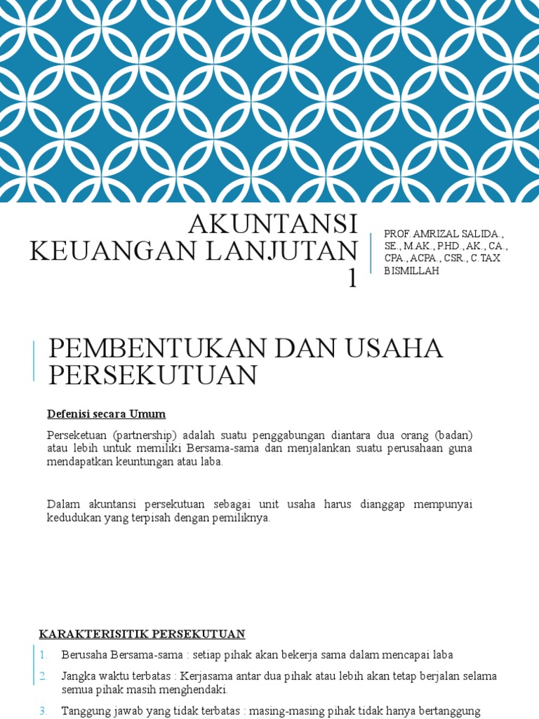 2 AKL 1 (Pembentukan Persekutuan) | PDF