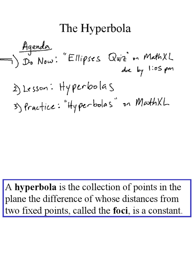 Hyperbola | Download Free PDF | Cartesian Coordinate System ...