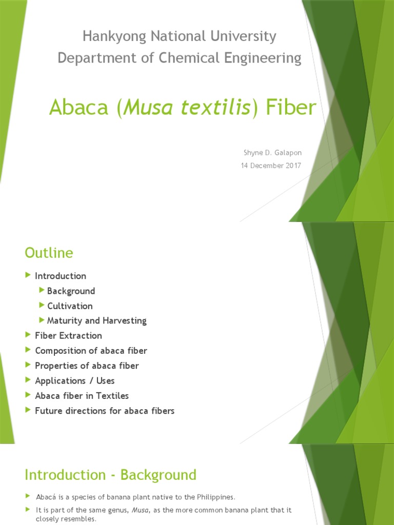Abaca Fiber | PDF | Materials | Textiles