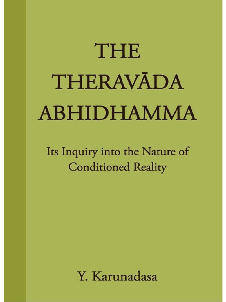 Karunadasa Theravada-Abhidharma | PDF | Schools Of Buddhism | Indian ...