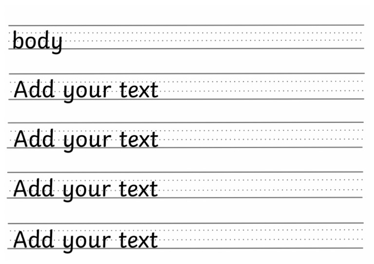 Dotted Handwriting Lines | PDF
