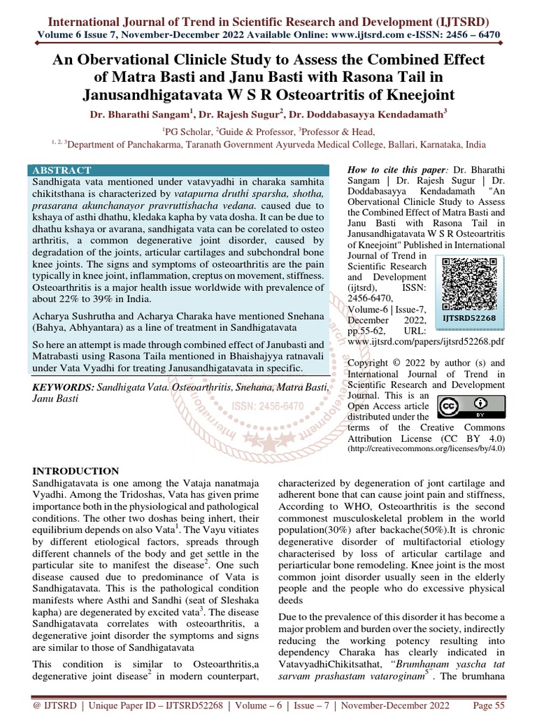 An Obervational Clinicle Study To Assess The Combined Effect of Matra ...